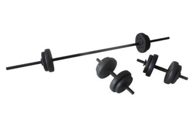 Opti 25 Kg Vinyl Barbell Dumbbell Set.