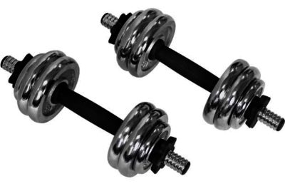 Pro Fitness Chrome Dumbbell Set - 15kg
