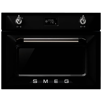 Smeg SF4120VCn Built In Compact Combination Steam Oven in Black