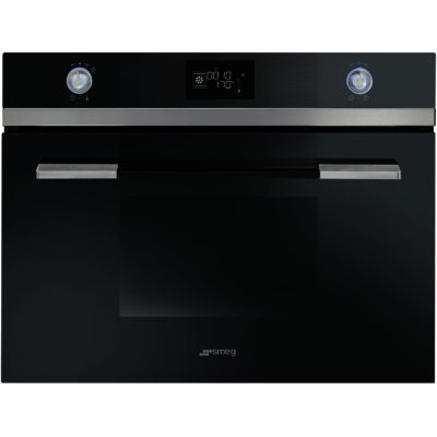 Smeg SF4120VCn Built In Compact Combination Steam Oven in Black